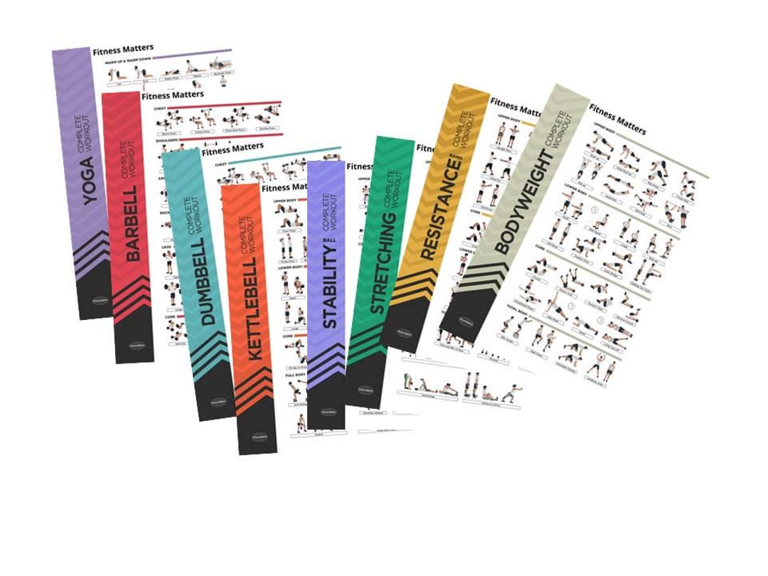Exercise Posters | Full Body Workout | Gym Charts - Etsy