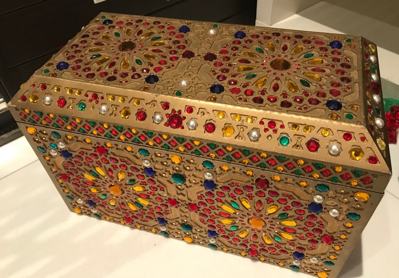 JEWELED TREASURE CHEST | Etsy
