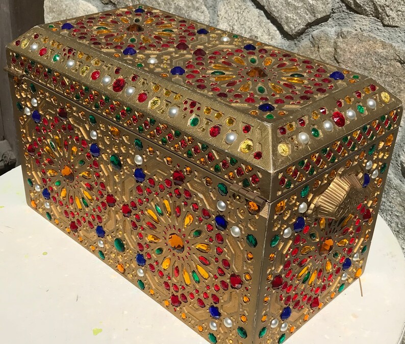 JEWELED TREASURE CHEST | Etsy