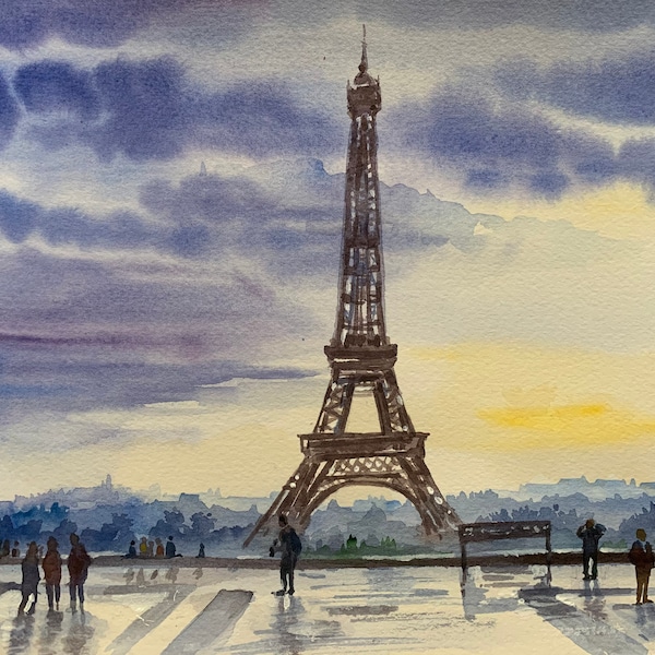 Watercolor Paintings Paris - Etsy