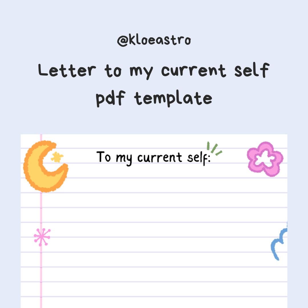 A Letter to My Current Self Printable Template PDF - Etsy