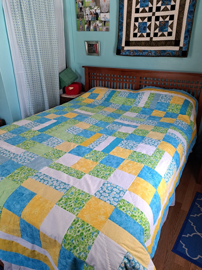 Spring Fling 83 X 93 Queen Size Quilt. Double Sided Design, Two Quilts ...