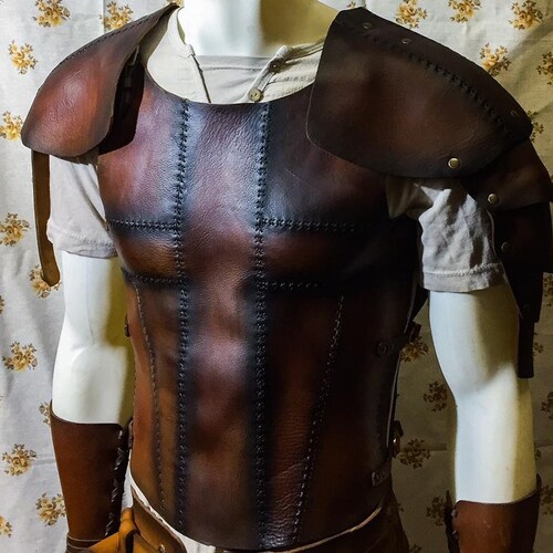 LARP Kit Leather Armor and Pauldrons | Etsy
