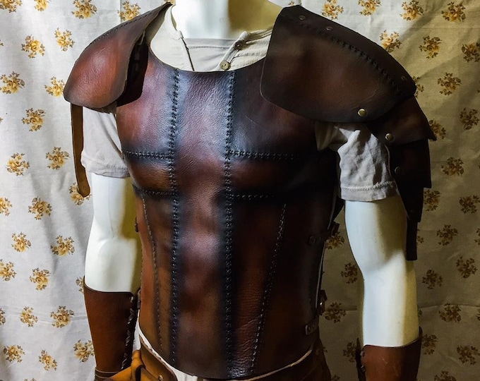 LARP Kit - Leather Armor and Pauldrons - Etsy