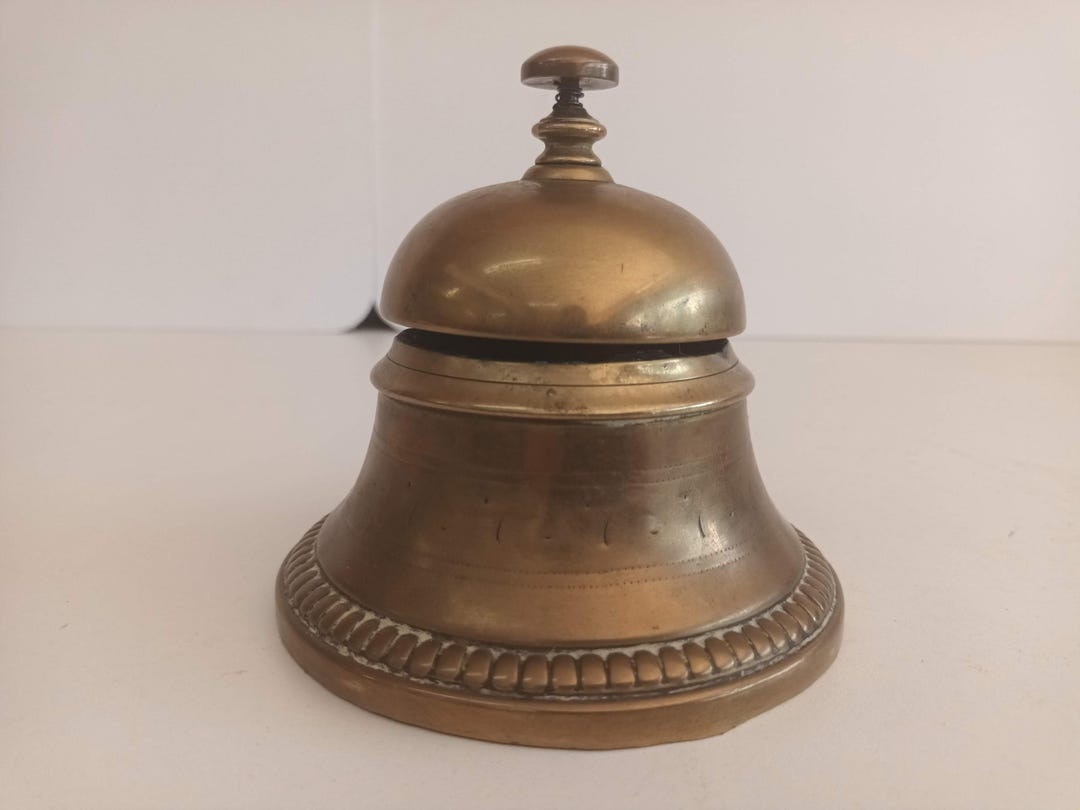 Antique Brass Reception Bell Counter Desk Bell Musical Vintage 1950 - Etsy