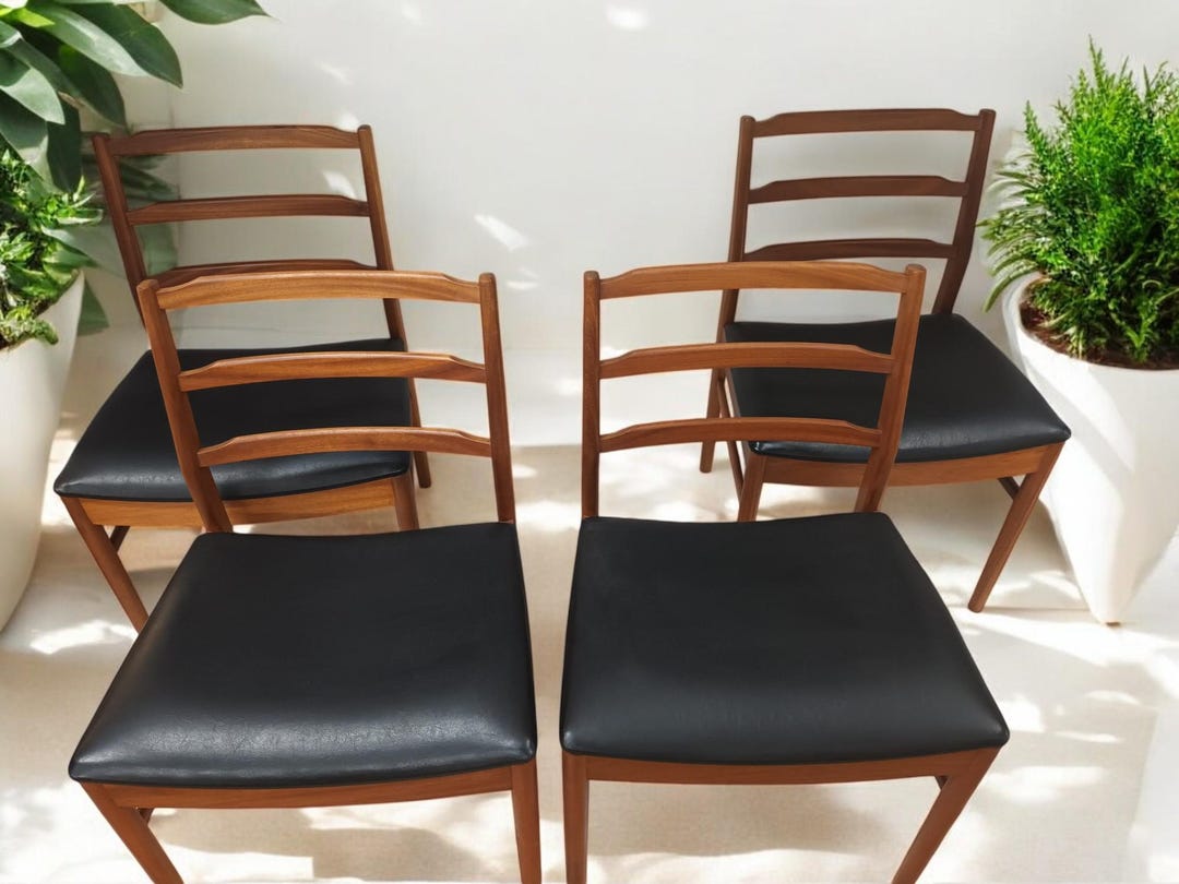 Mid Century Vintage Mcintosh Dining Chairs Retro Teak Chairs X 4 VGC - Etsy