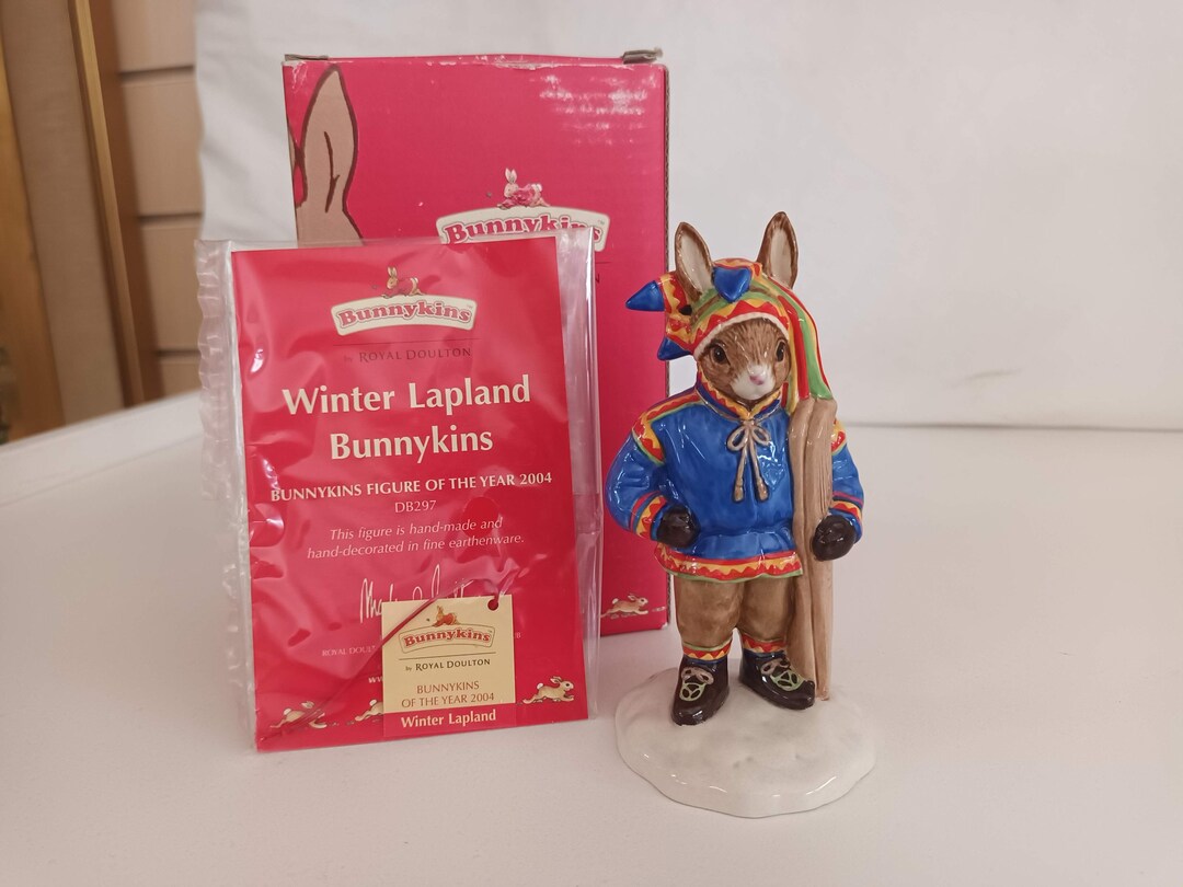 Vintage Bunnykins Winter Lapland Royal Doulton Rabbit Bunny Figurine ...