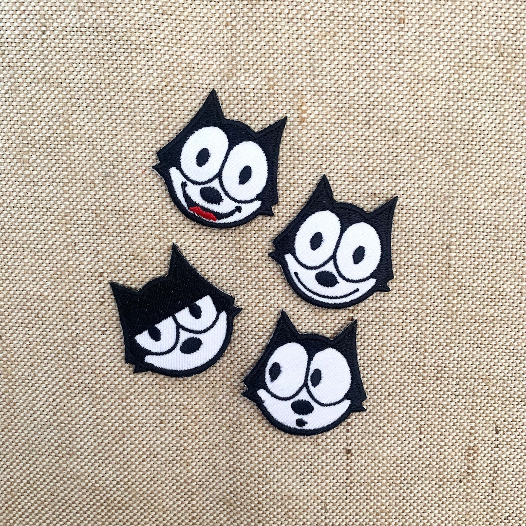 4pc Felix the Cat Iron on Patches: Embroidered Applique (1.75" X 1.75") - Etsy
