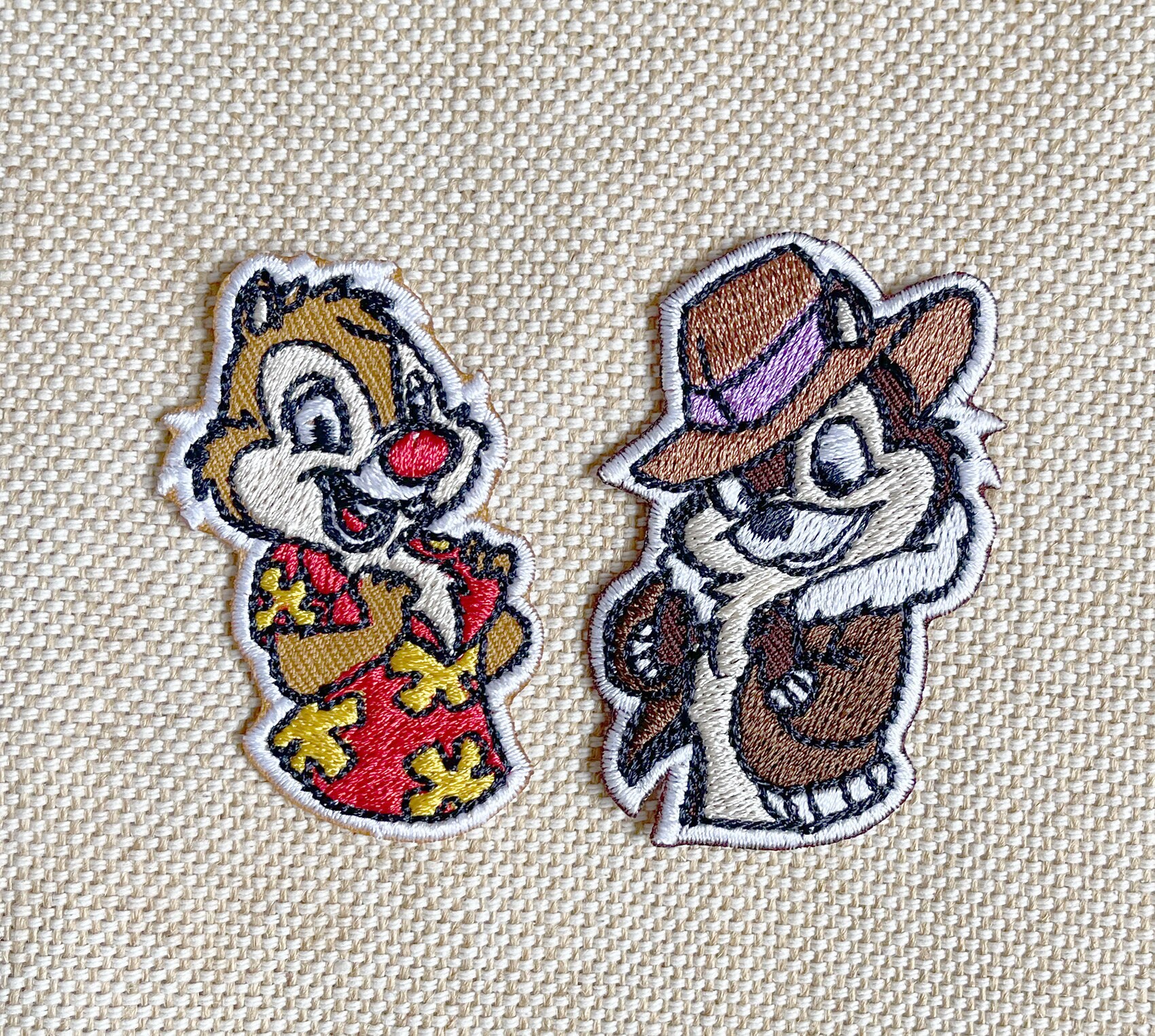Chip N Dale Iron on Patches: Cartoon Embroidery Applique - Etsy