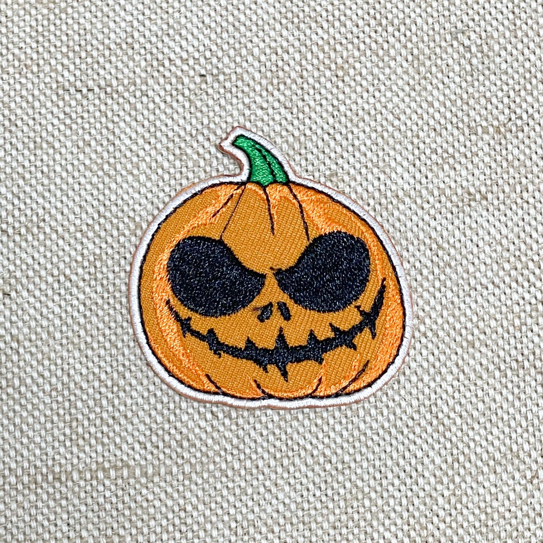 Jack O'lantern Embroidered Iron-on Patch - Etsy