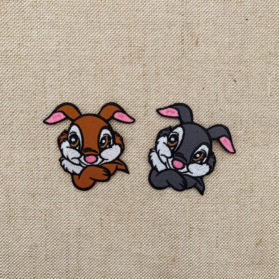 Thumper Iron on Patch: Bambi Embroidered Applique (2.75"x 2") - Etsy