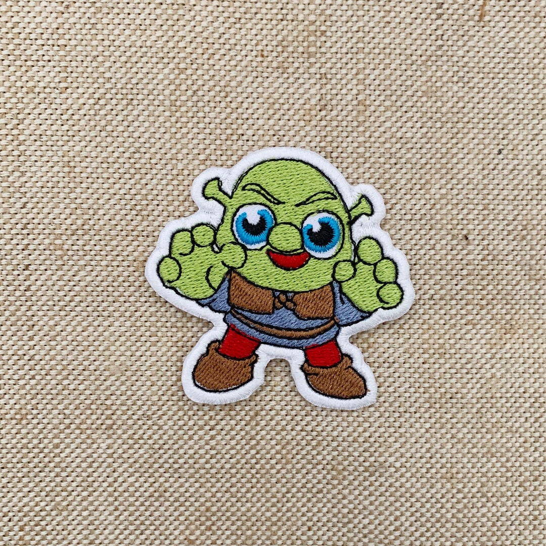 Shrek Iron on Patch: Embroidered Cartoon Applique (2.5"x 2.5") - Etsy