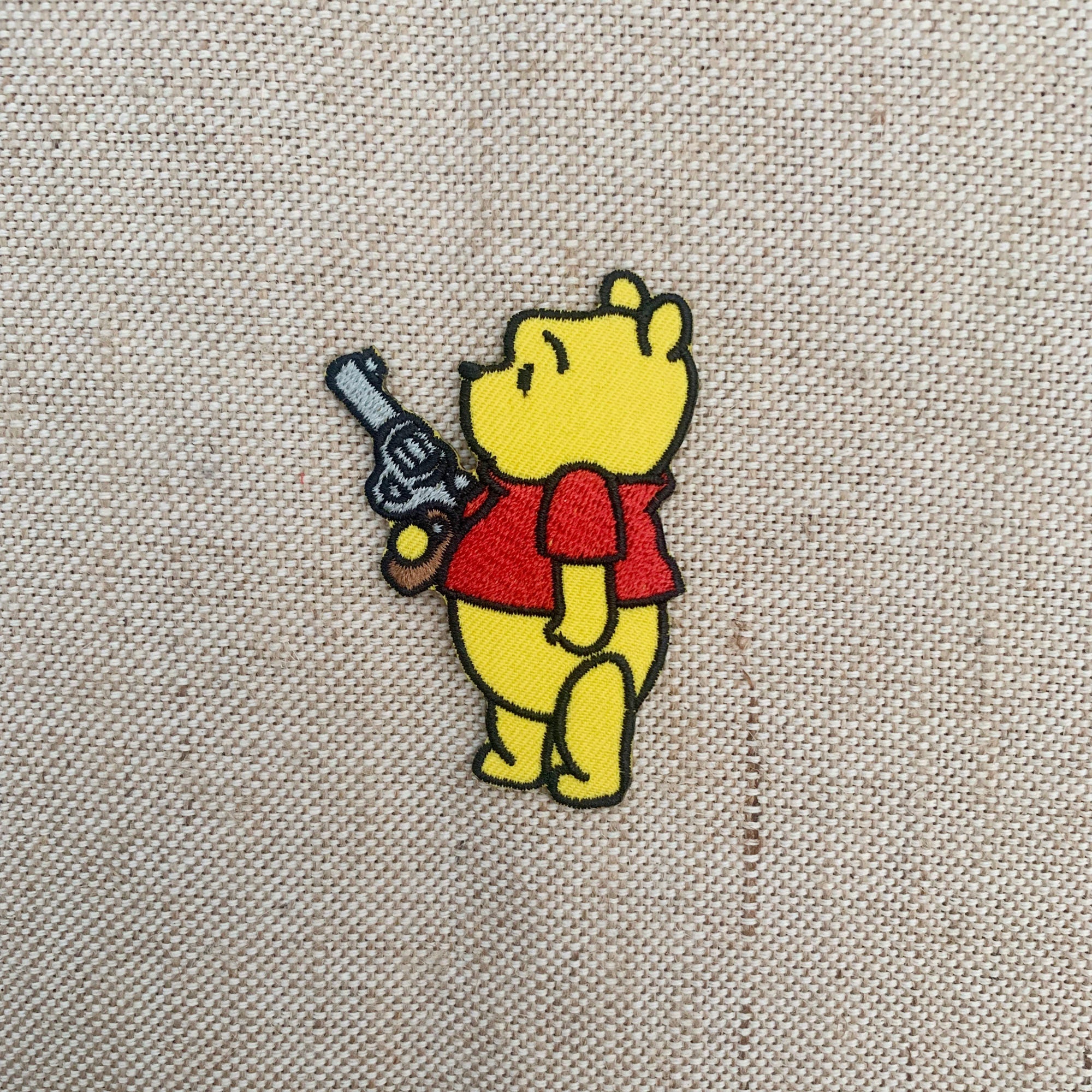 Pooh With Gun Patches Iron on Pooh Iron on Patch Patches for Jackets ...