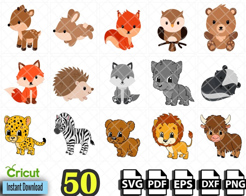 Woodland Animals Svg Woodland Animals Bundle Fall Autumn - Etsy