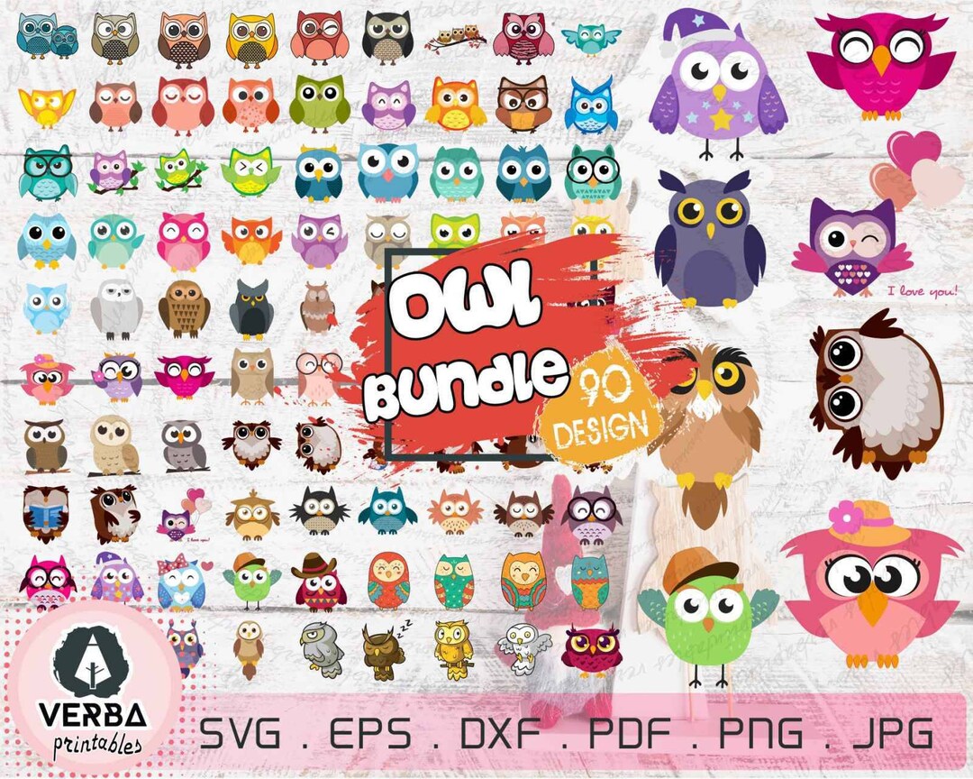 Owl Svg Bundleowl Clipartdxfpngowl Clipartowlowl - Etsy