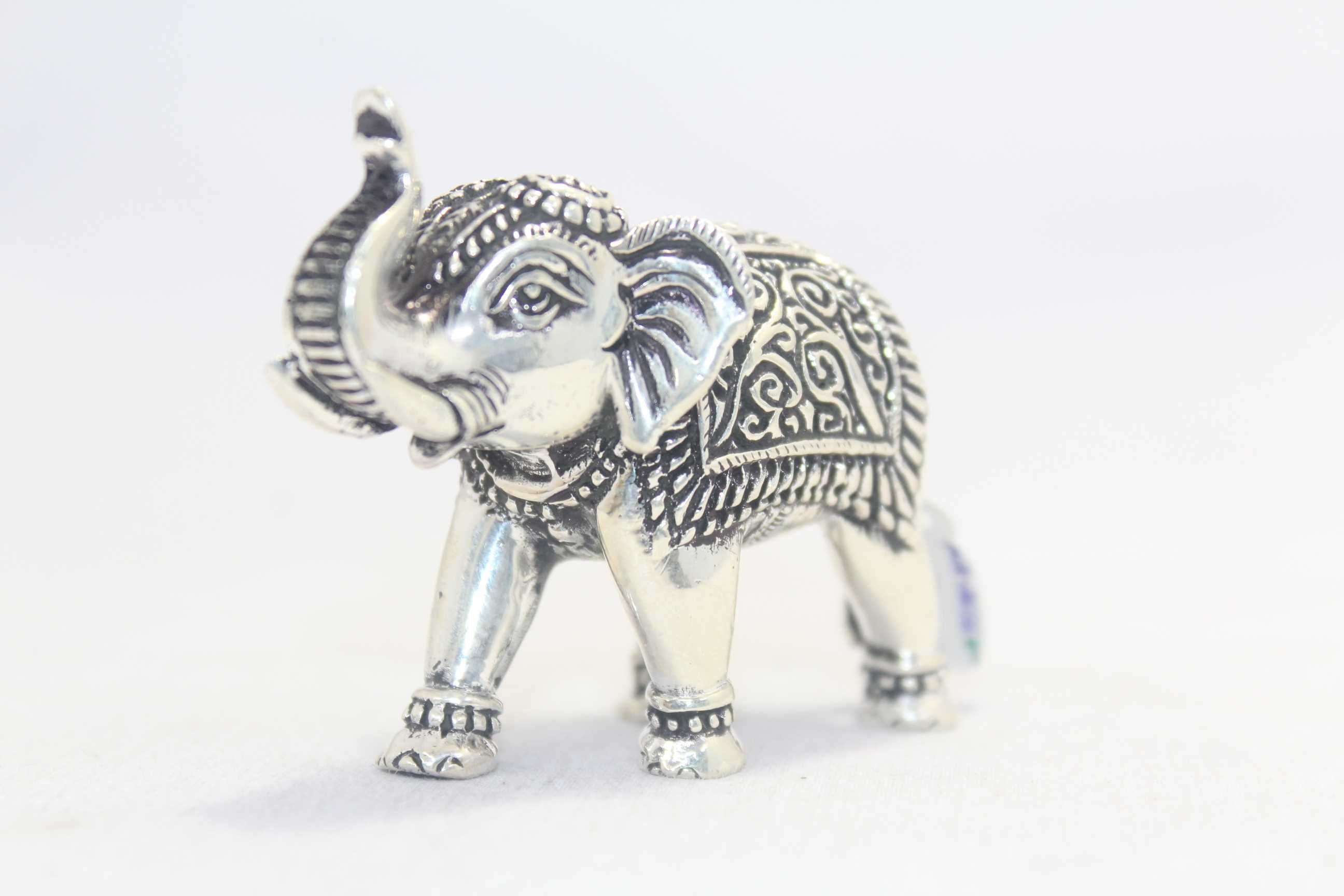 Figurines Rajasthan Gems Indian Elephant Figurine Hindu Statue 925 ...