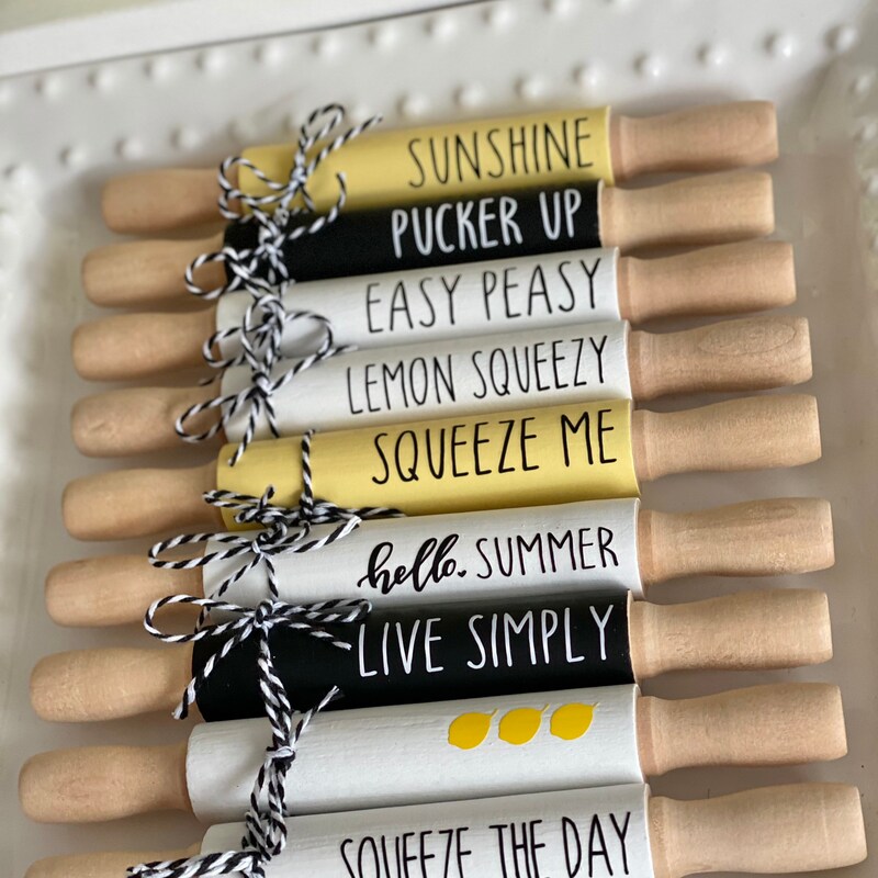 Lemon Mini Rolling Pin - Etsy