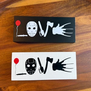 Horror Movie Love Sign, Horror Movie Sign, Scary Movie Sign, Horror ...