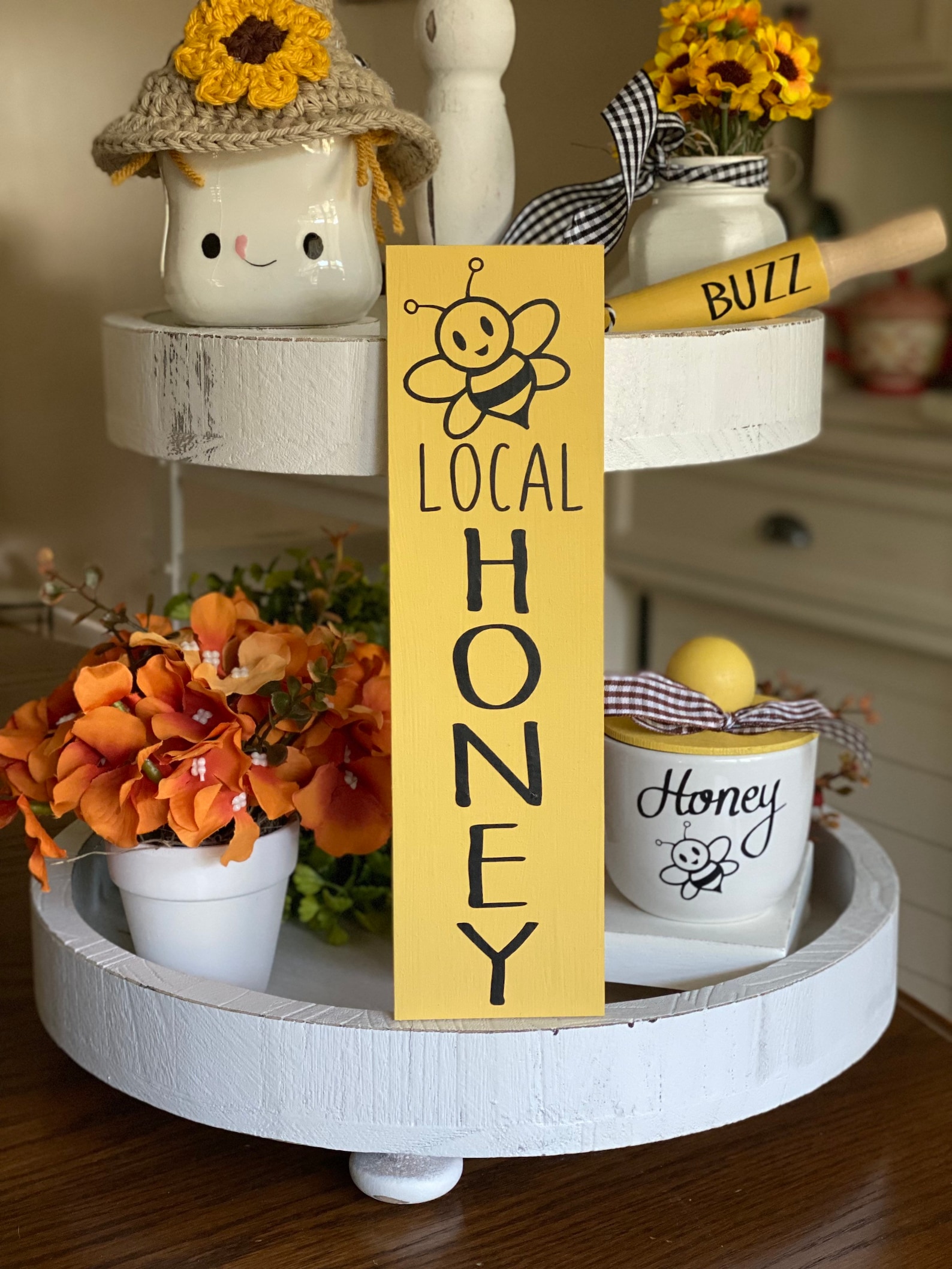 9 Honey Bee Local Honey Sign Honey Bee Tier Tray Decor - Etsy