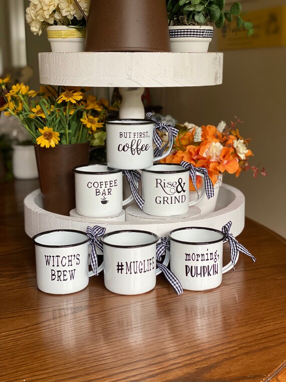 Mini Coffee Mugs for Tiered Tray Decor Coffee Bar Tier Tray | Etsy