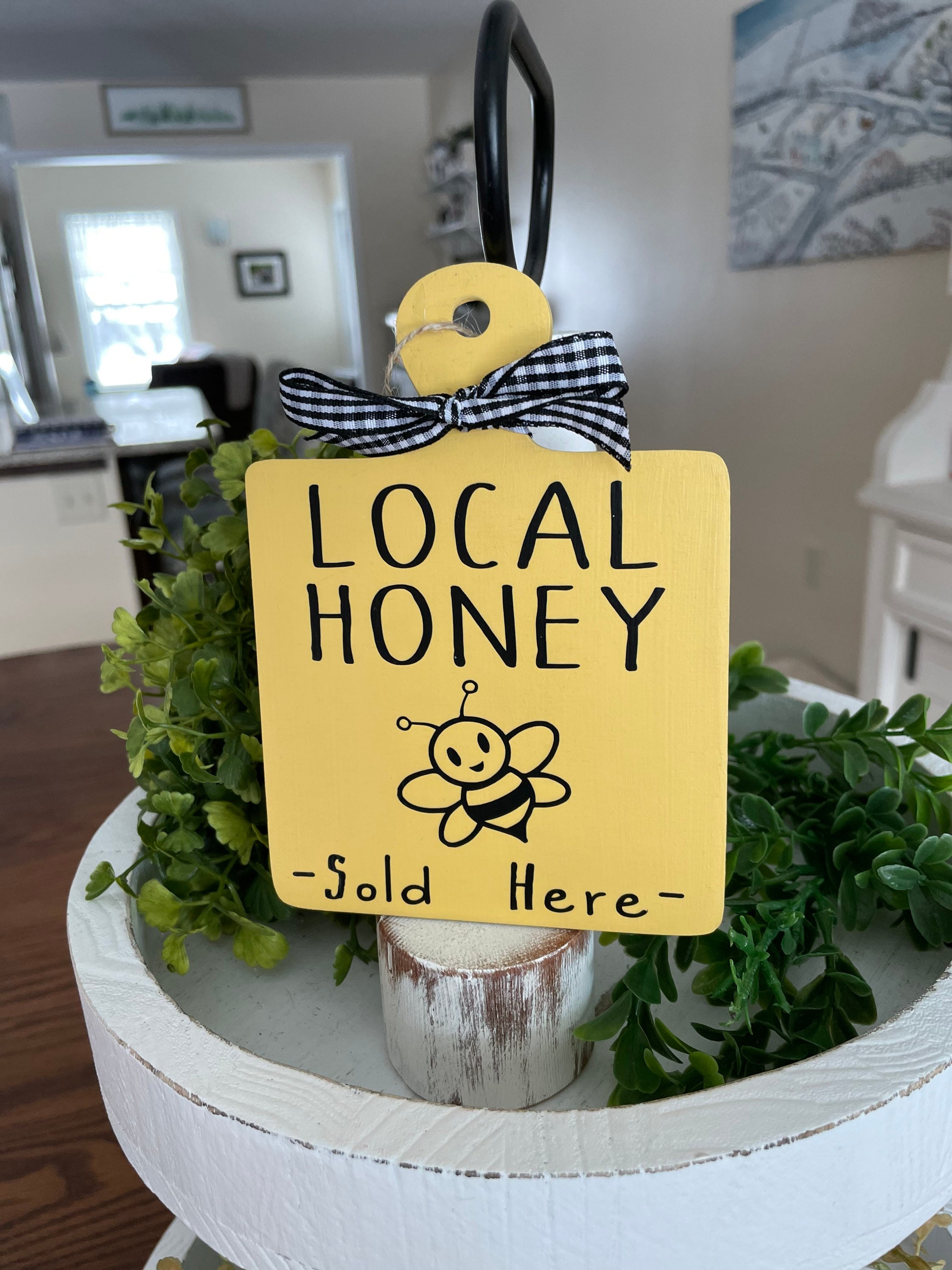 Local Honey Sign Honey Bee Tiered Tray Decor Mini Cutting - Etsy