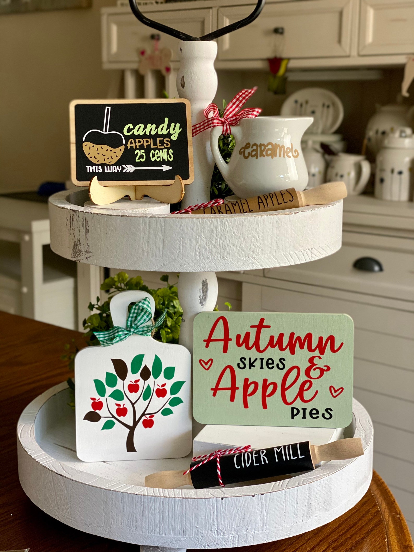 Caramel Apple Tiered Tray Decor Apple Tier Tray Decor Fall | Etsy