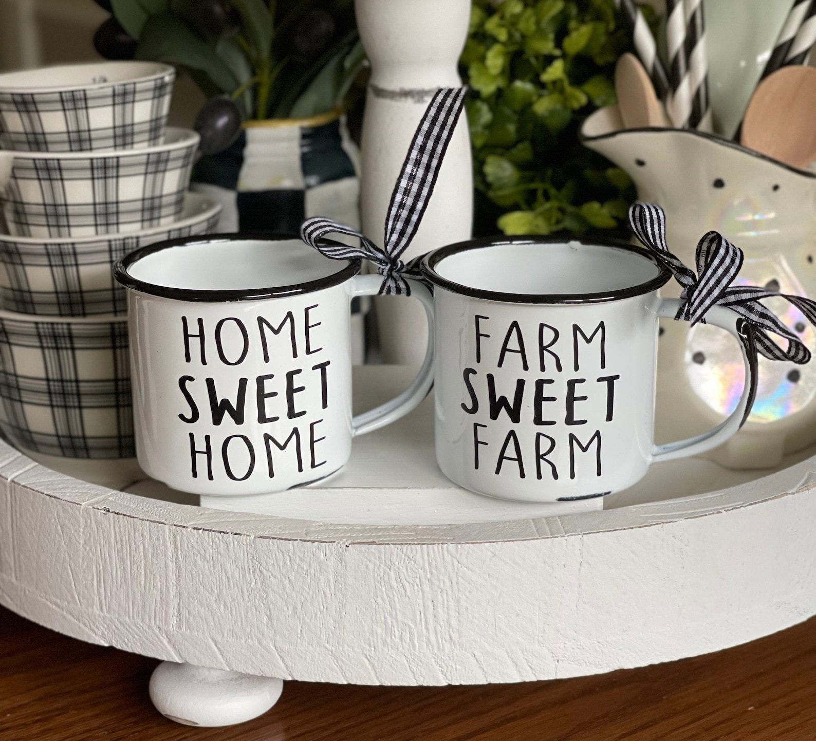 Mini Coffee Mugs for Tiered Tray Decor | Coffee Bar Tier Tray Decor ...