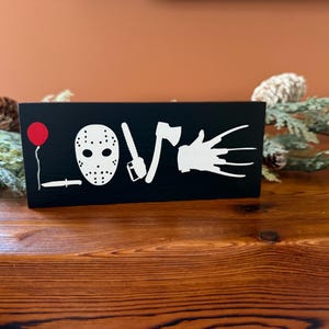Horror Movie Love Sign, Horror Movie Sign, Scary Movie Sign, Horror ...