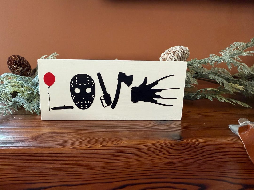 Horror Movie Love Sign, Horror Movie Sign, Scary Movie Sign, Horror ...