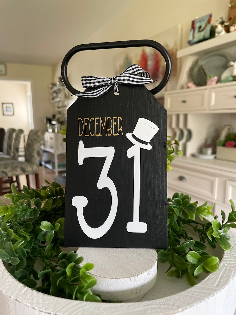 New Years Tiered Tray Decor | New Years Tier Tray Signs | Happy New ...