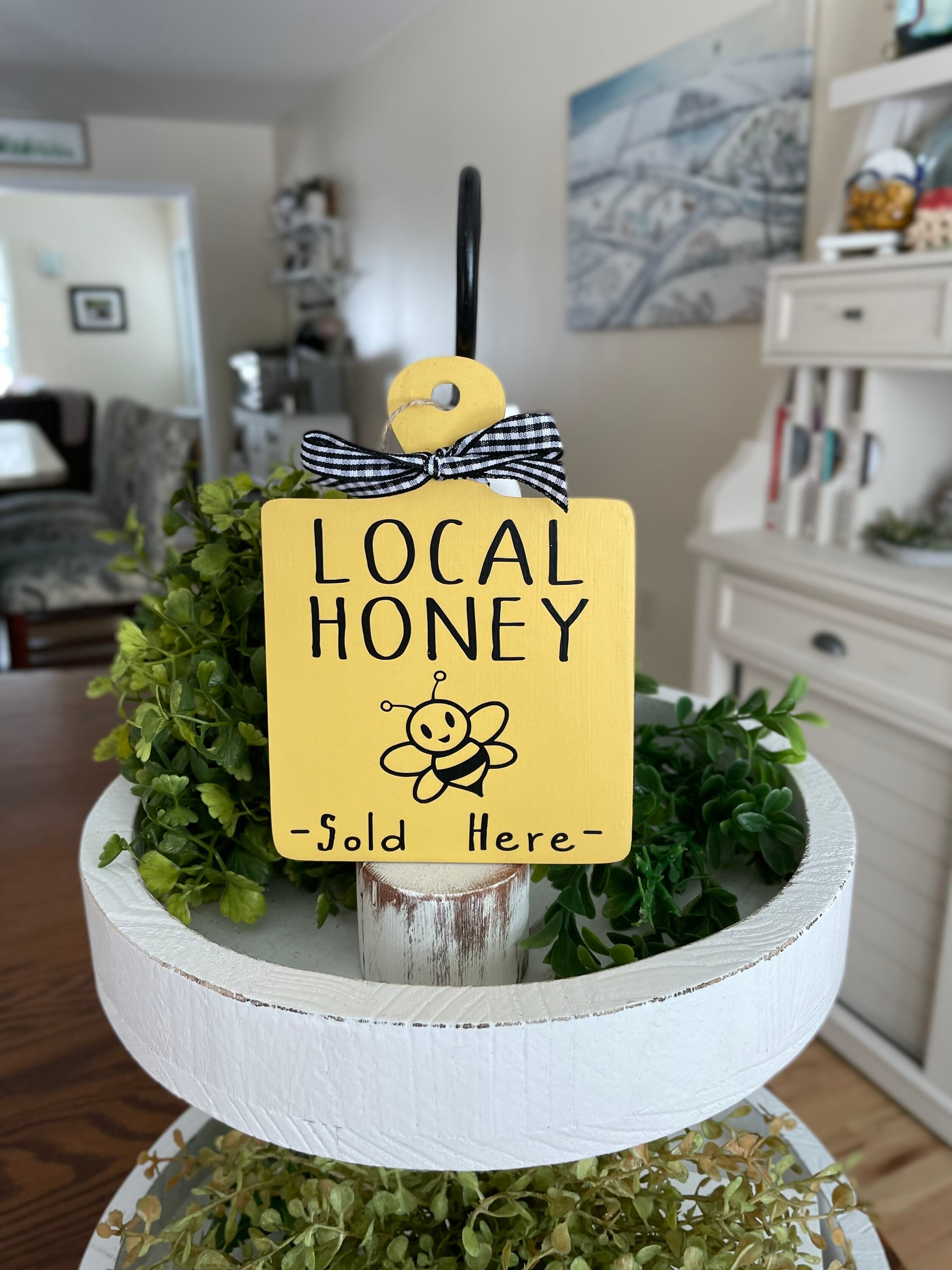 Local Honey Sign Honey Bee Tiered Tray Decor Mini Cutting - Etsy