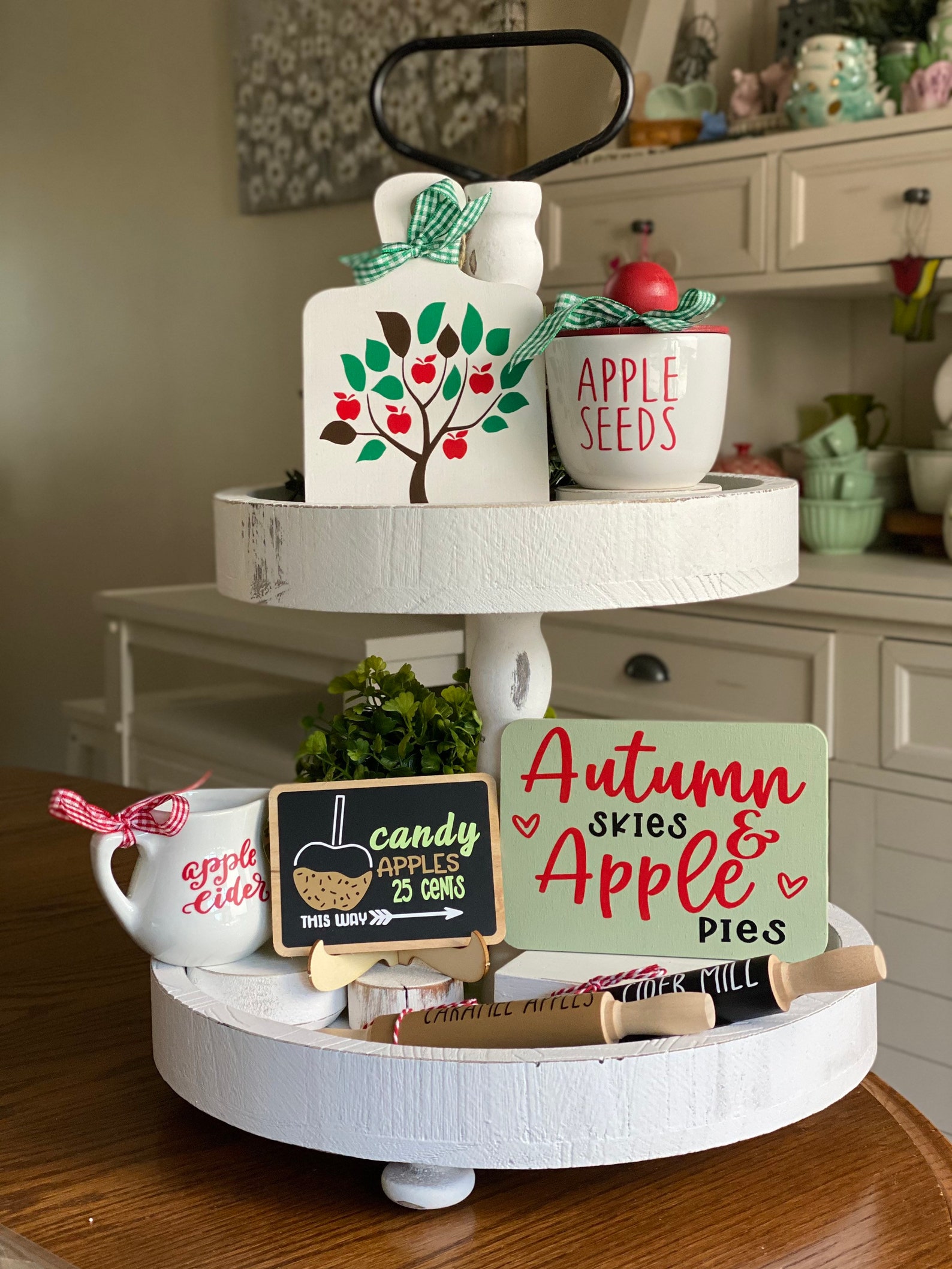 Caramel Apple Tiered Tray Decor Apple Tier Tray Decor Fall | Etsy