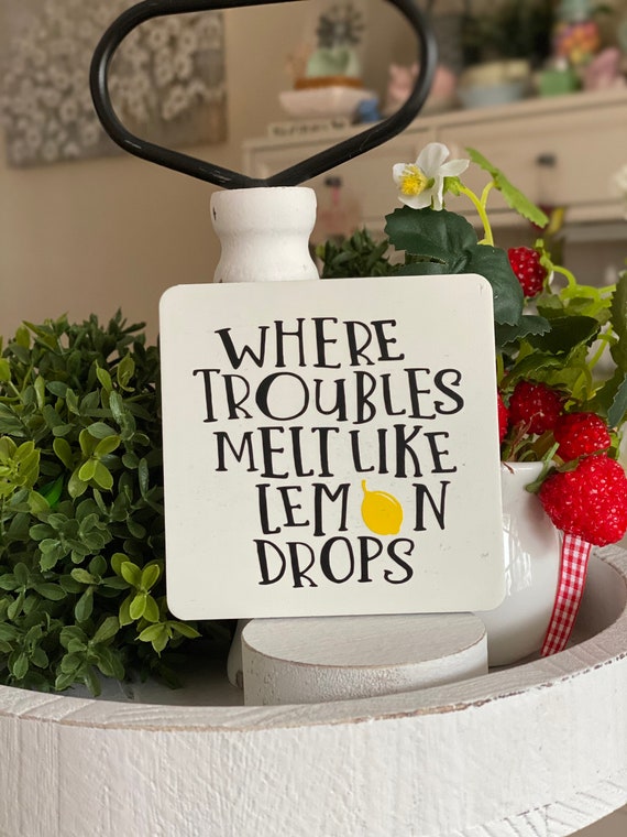 Mini Lemon Sign Summer Tiered Tray Decor Lemon Tiered Tray - Etsy