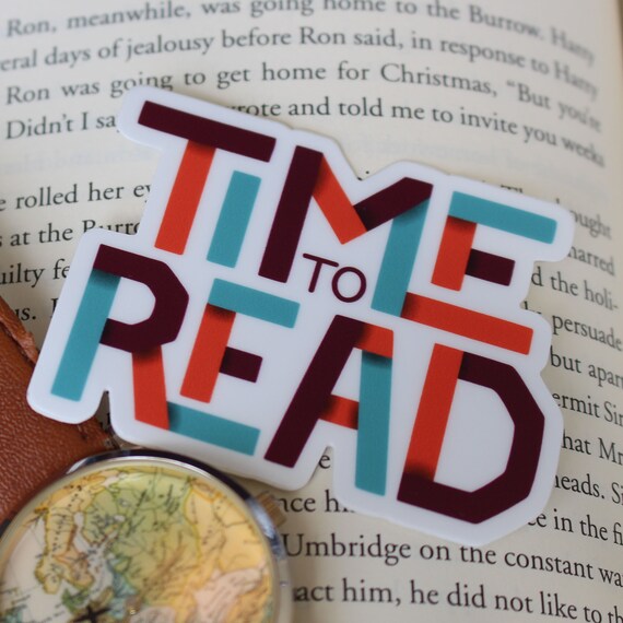 Time to Read Sticker | Etsy