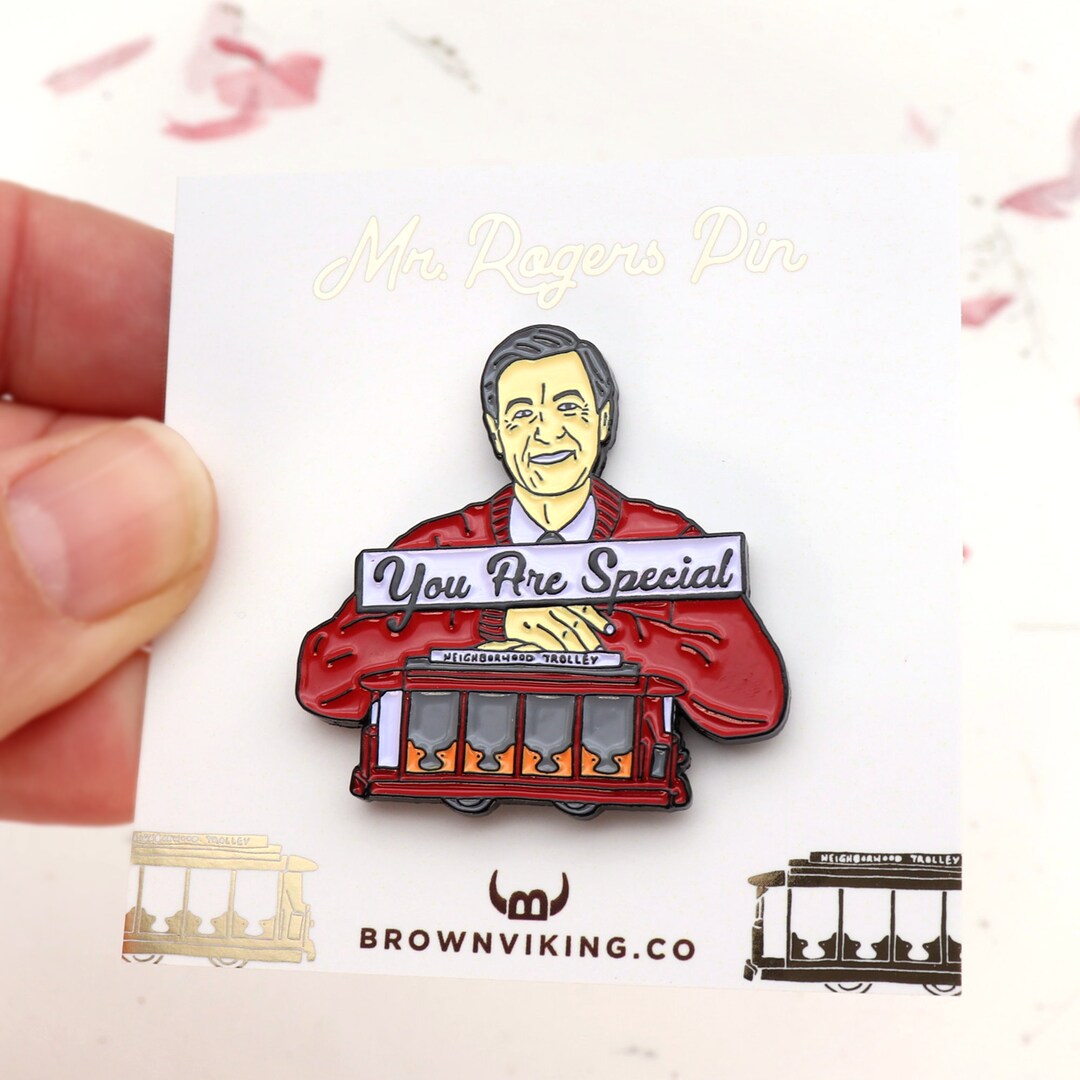 Mister Rogers Enamel Pin You Are Special Quote Etsy