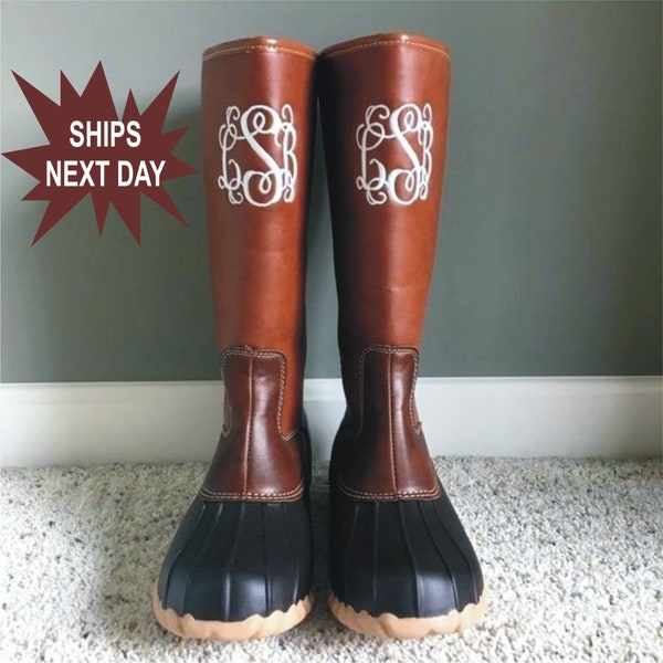 Monogram Boots - Etsy