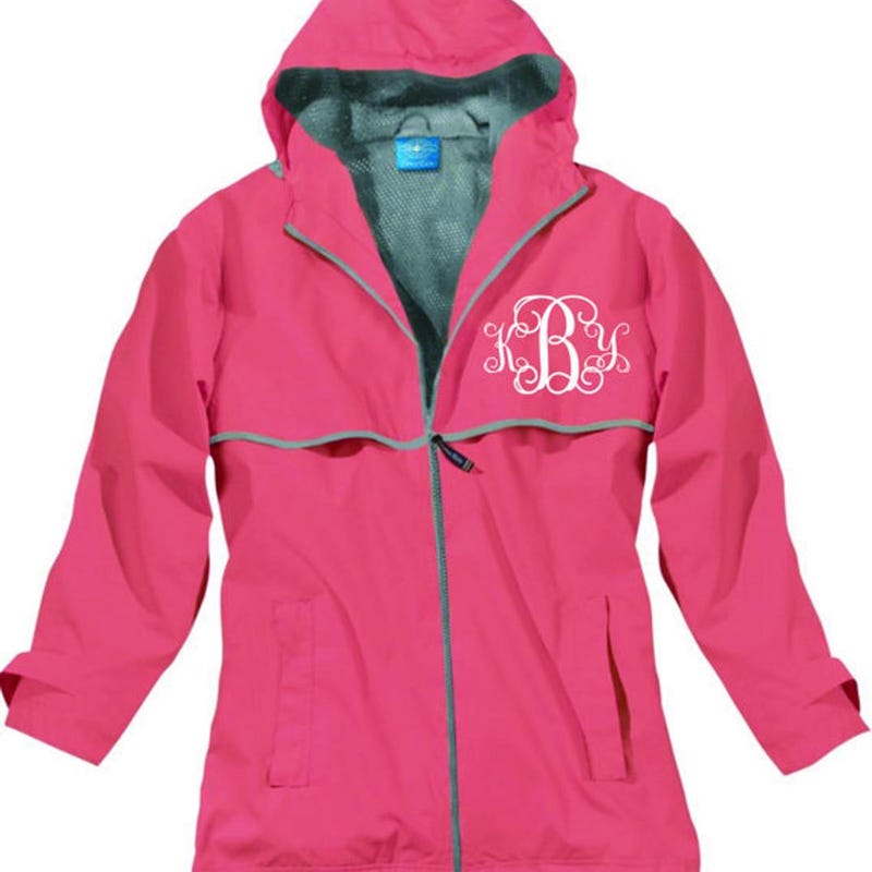 Rain Jacket Monogram - Etsy
