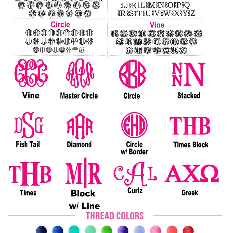 Monogram Embroidery - Etsy