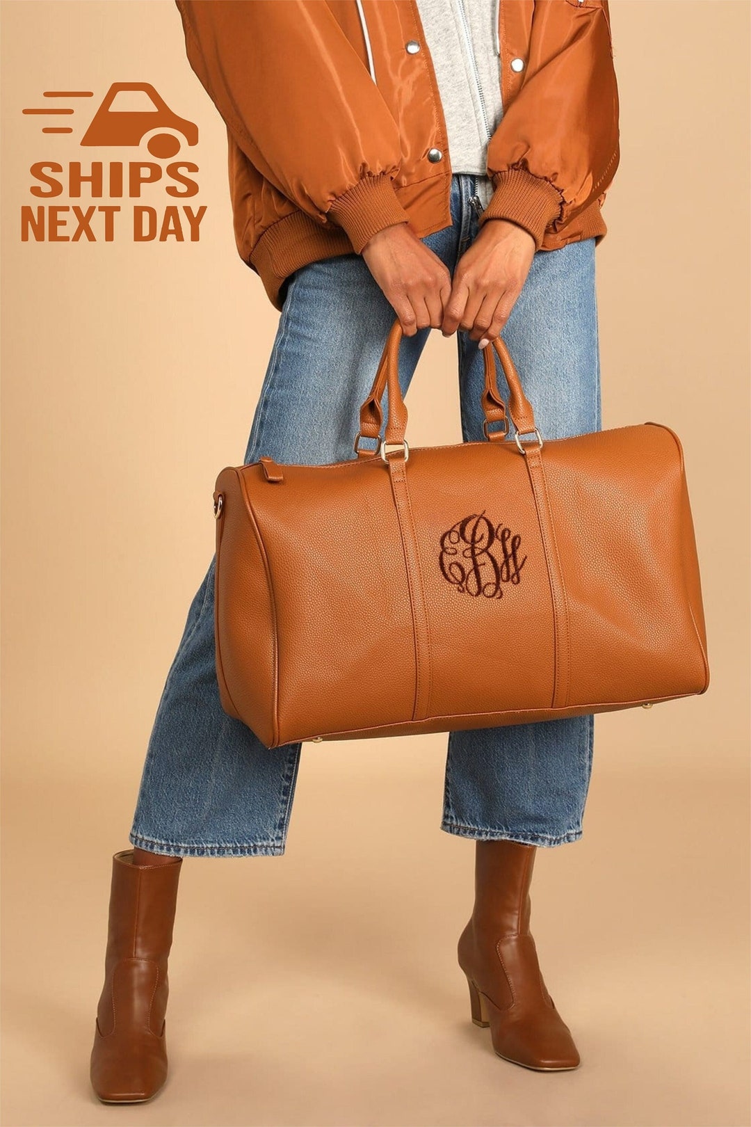 Monogrammed Weekender Bag Overnight Duffel Bag Personalized Duffel