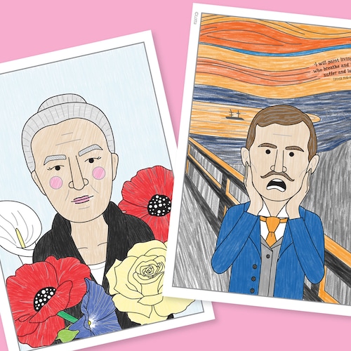 Famous Artist Colouring Pages printable Coloring Pages for - Etsy