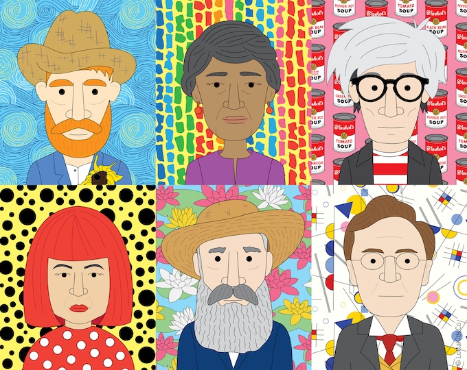 Famous Artist Paper Dolls (david Hockney, Ai Weiwei, Henri Rousseau ...