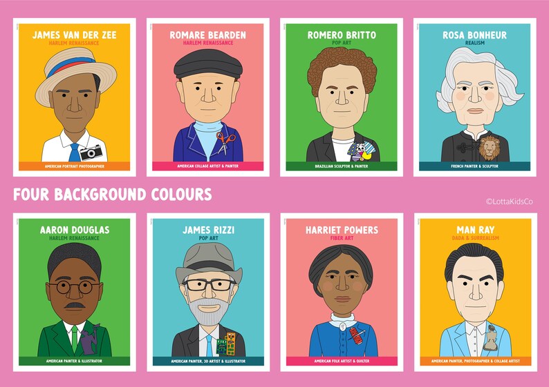 Famous Artist Classroom Posters 6 20 Artists Art Classroom Decor - Etsy