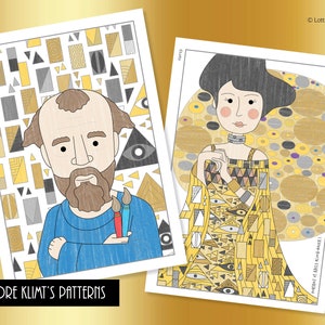 Gustav Klimt Coloring & Drawing Pages - Etsy