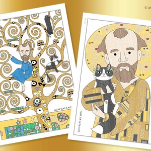 Gustav Klimt Coloring & Drawing Pages - Etsy