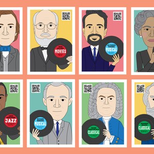 Famous Composers Printable Posters (20 Composers Bach, Brahms, Rogers ...