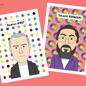 Famous Artist Pattern Posters 4 (10 Artists Da Vinci, Rothko, Murakami ...