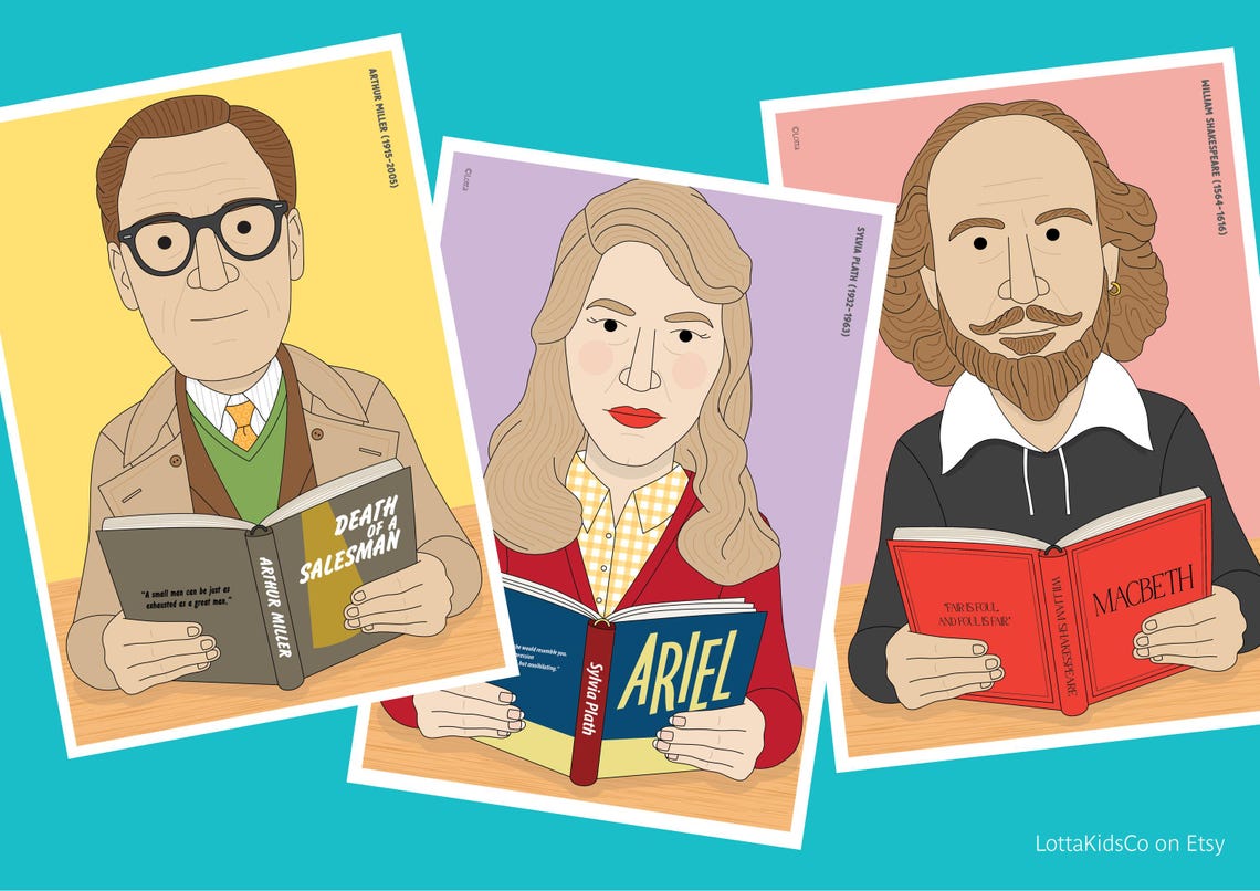 Famous Authors Posters #4 (poets and Playwrights) | English Classroom ...