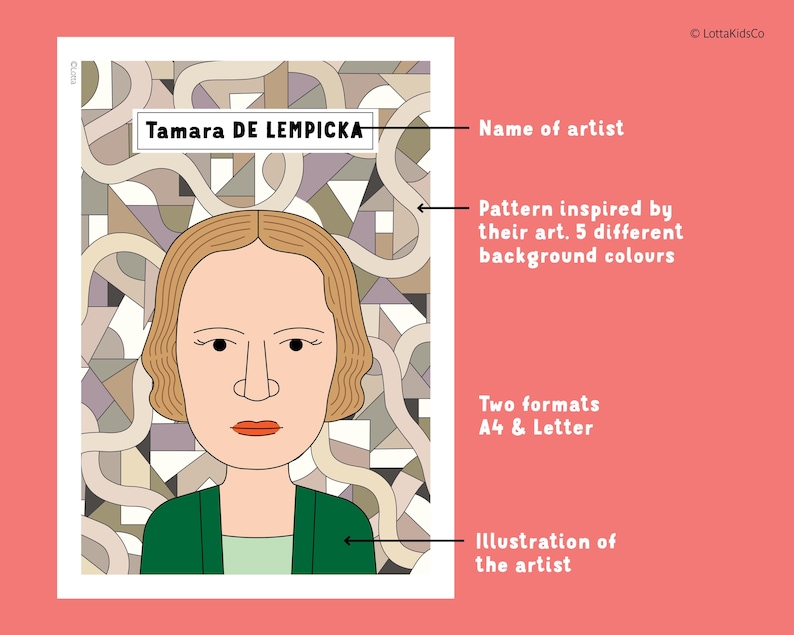 Famous Artist Pattern Posters 9 (10 Artists Rousseau, Eames, De ...