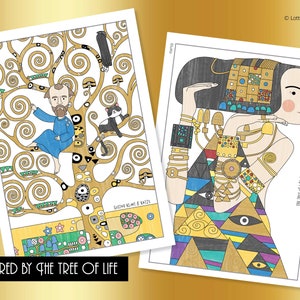Gustav Klimt Coloring & Drawing Pages - Etsy