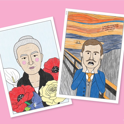 Famous Artist Colouring Pages printable Coloring Pages for - Etsy